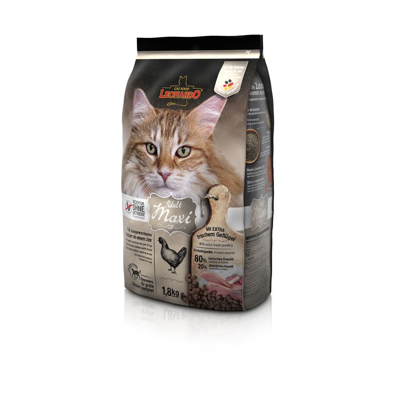 Katzen Trockenfutter - Adult GF Maxi mit Geflügel 1,8 Kg - Getreidefrei ...