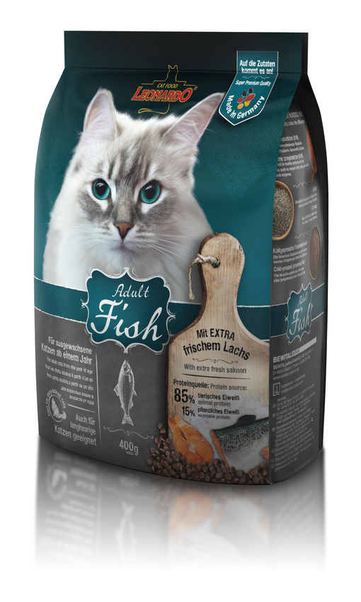 Katzen Trockenfutter - Adult Fish mit Fisch & Reis 300g - Leonardo ...